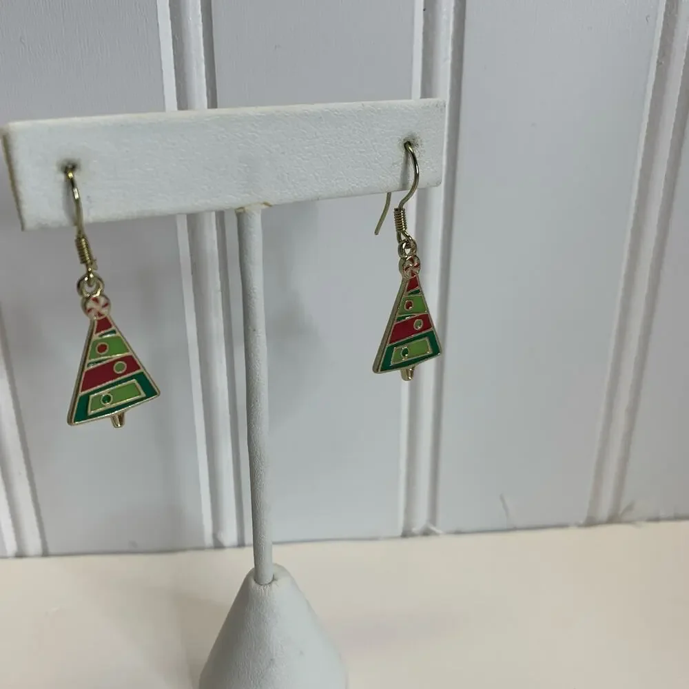 holiday | Jewelry | Modern Christmas Tree Dangle Earrings Long | Poshmark